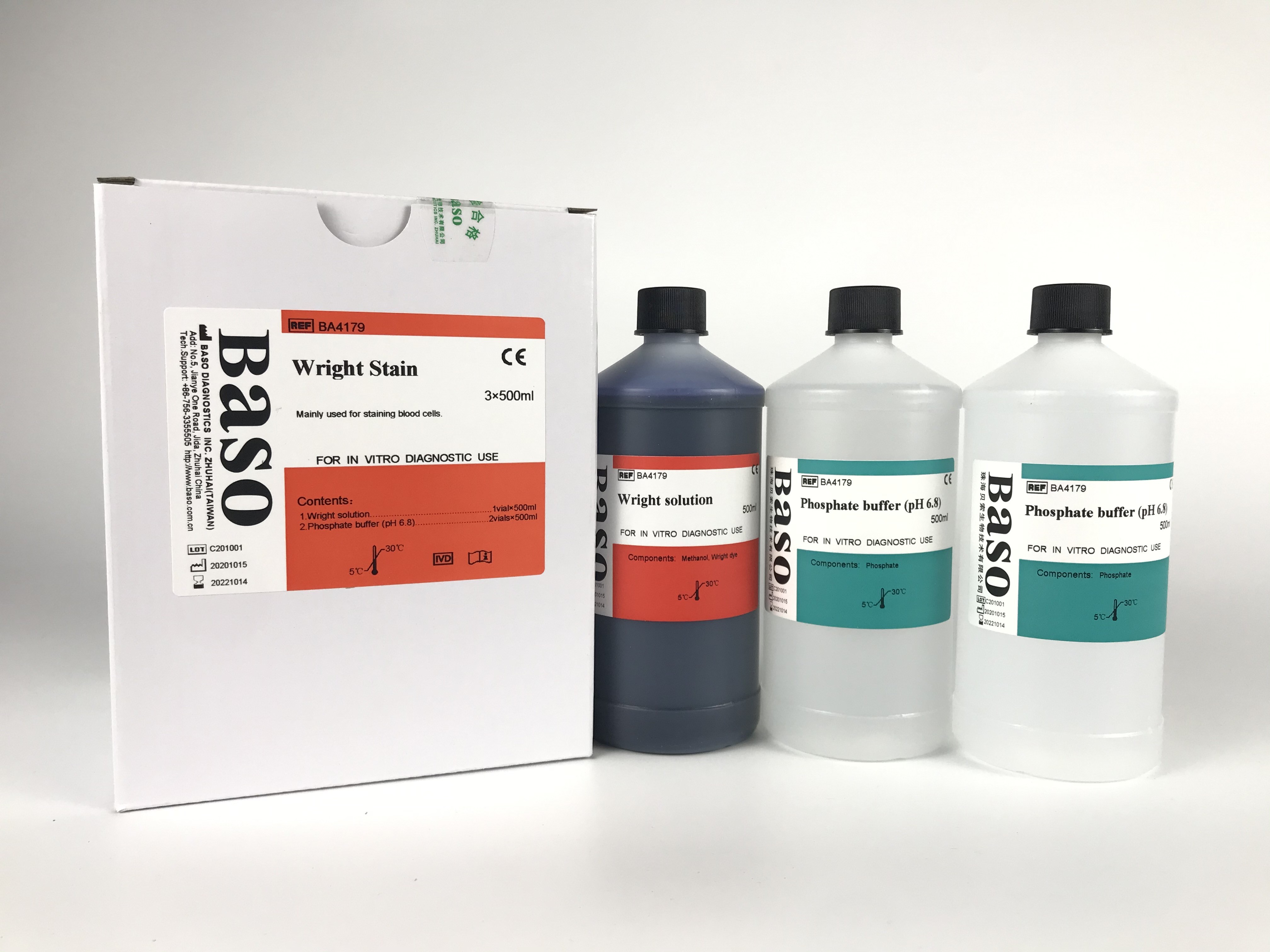 Wright Stain Solution Baso Clear Colourful Medical Stains For ...